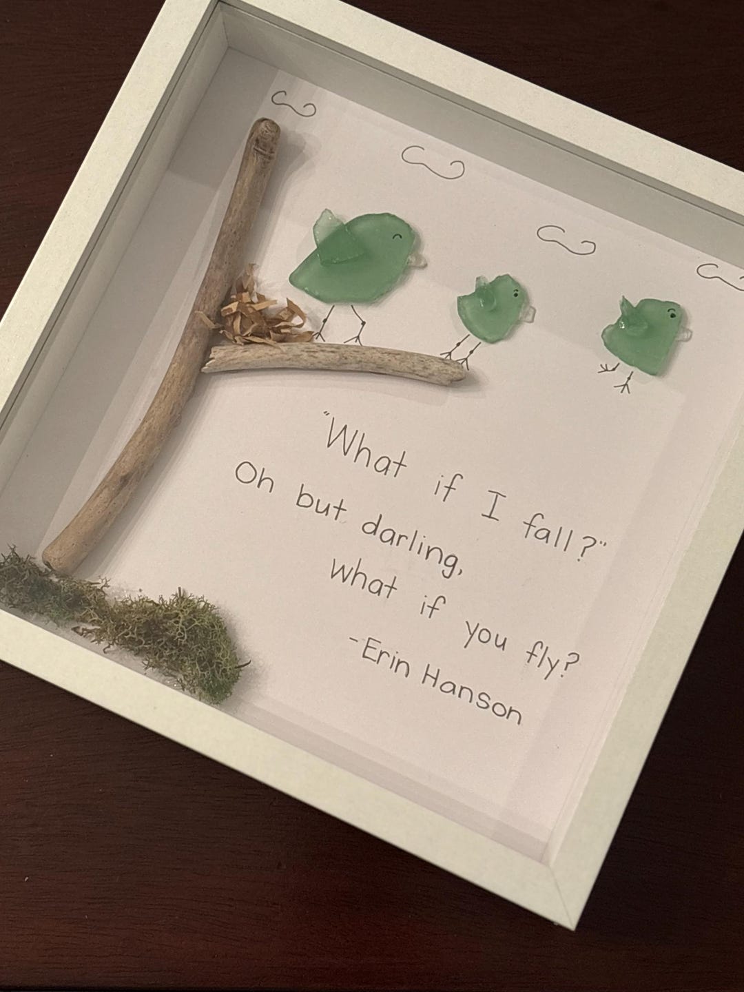 8x8 Customizable Sea Glass Shadow Box - Etsy
