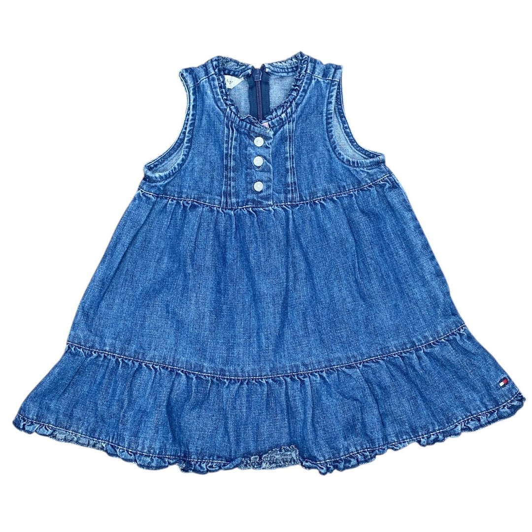 Vintage 2000s 00s Tommy Hilfiger Baby Denim Dress - Sz 3-6mo - Etsy