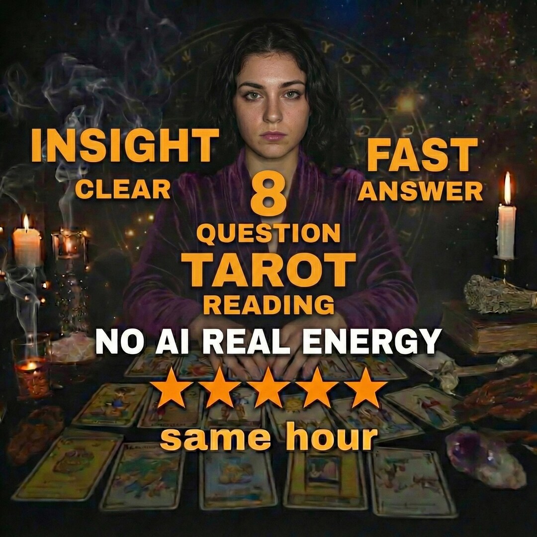 8-question Tarot Reading | Same Hour | Psychic Medium | Love | Career ...