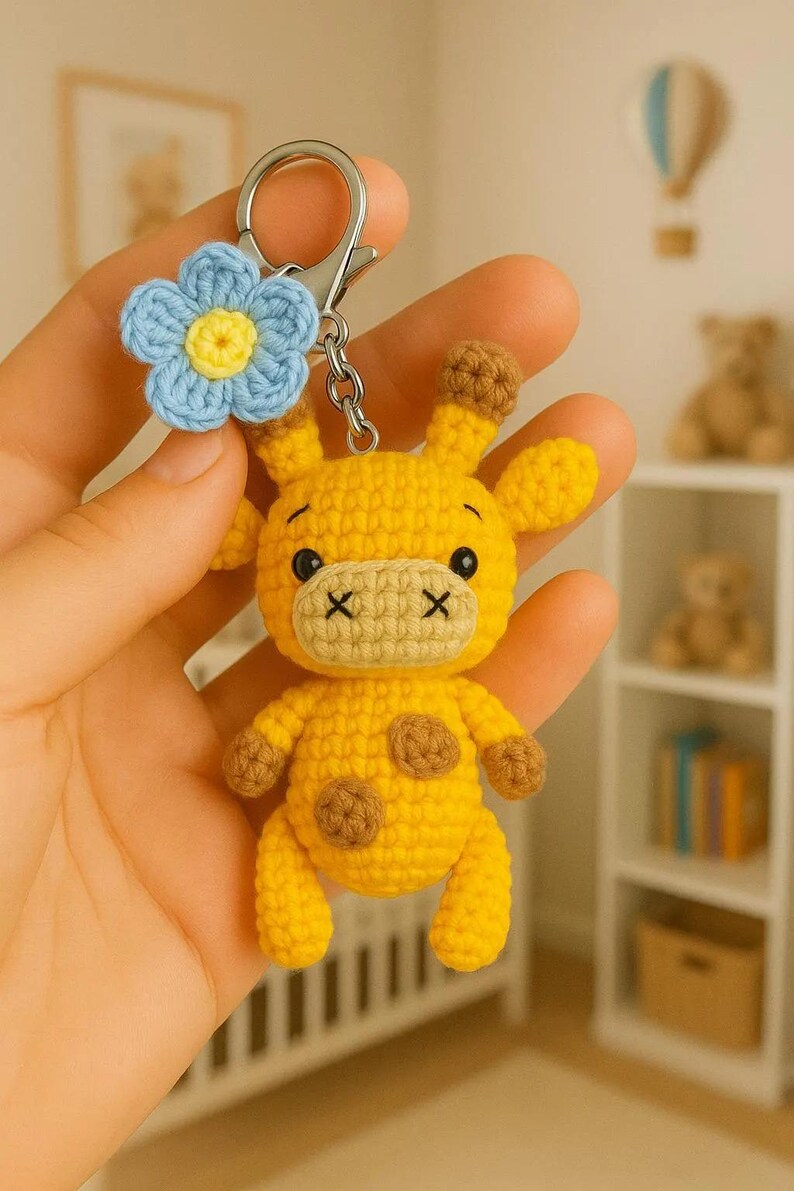 Crochet Giraffe Amigurumi Pattern: Mini Keychain Toy (PDF Pattern) - Etsy