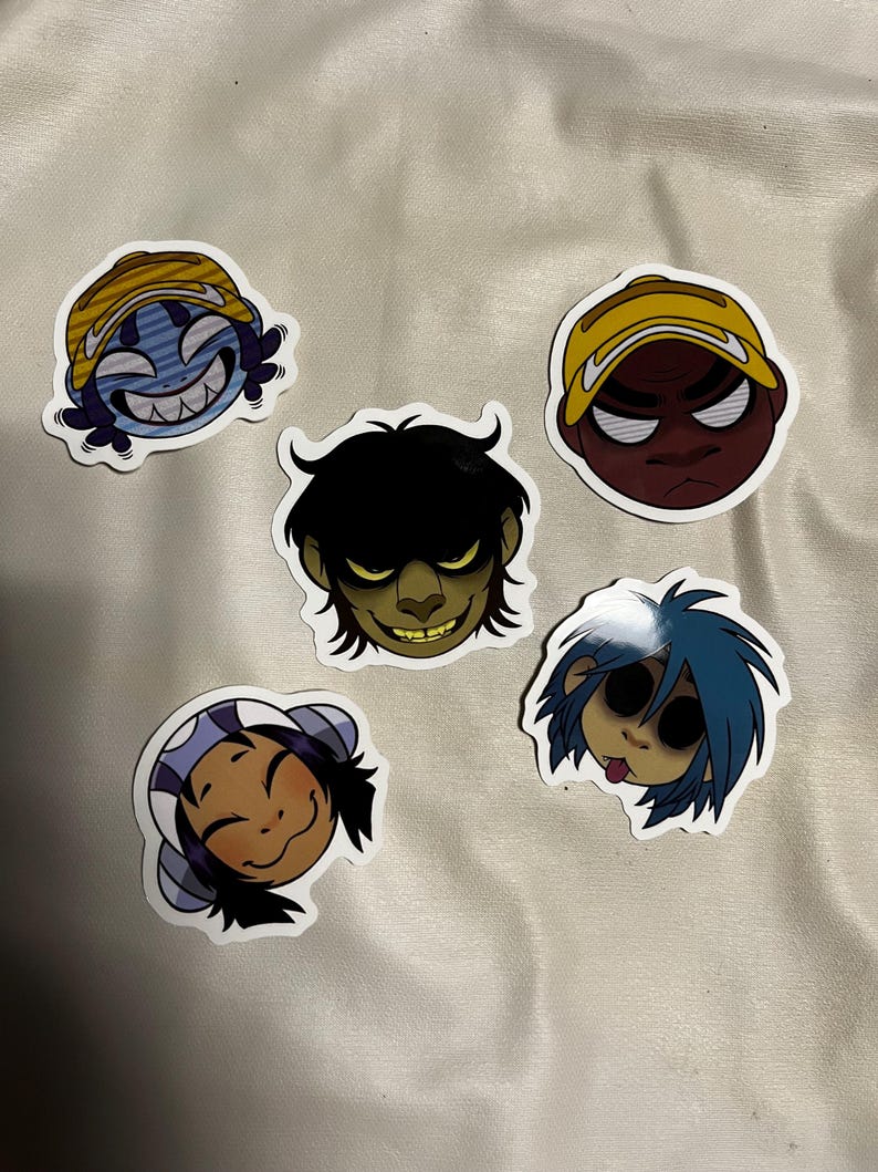 Gorillaz Stickers (phase 1) - Etsy