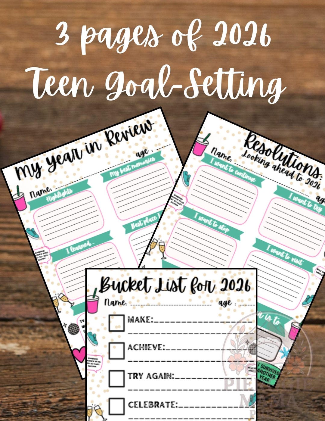 Teen New Year Goal Setting Pack (instant Download) - Etsy
