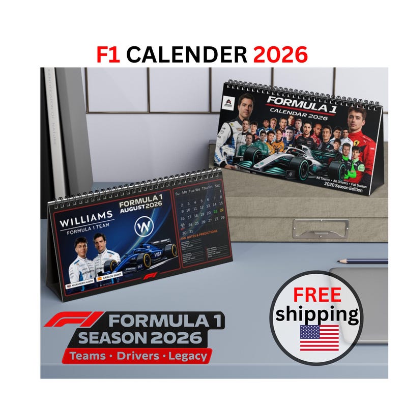Formula 1 2026 Calendar | F1 Racing GP Calendario | F1 Wall Poster Fans ...