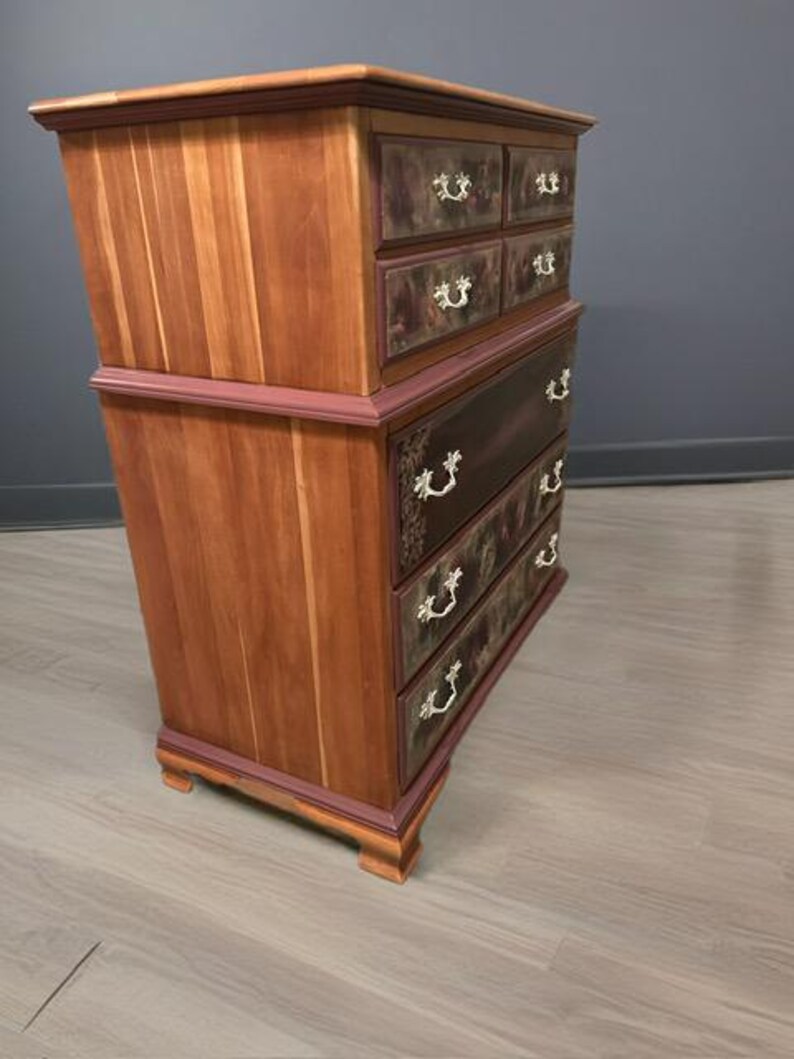 Vintage Kling Solid Cherry Tallboy Dresser | Refurbished Furniture ...