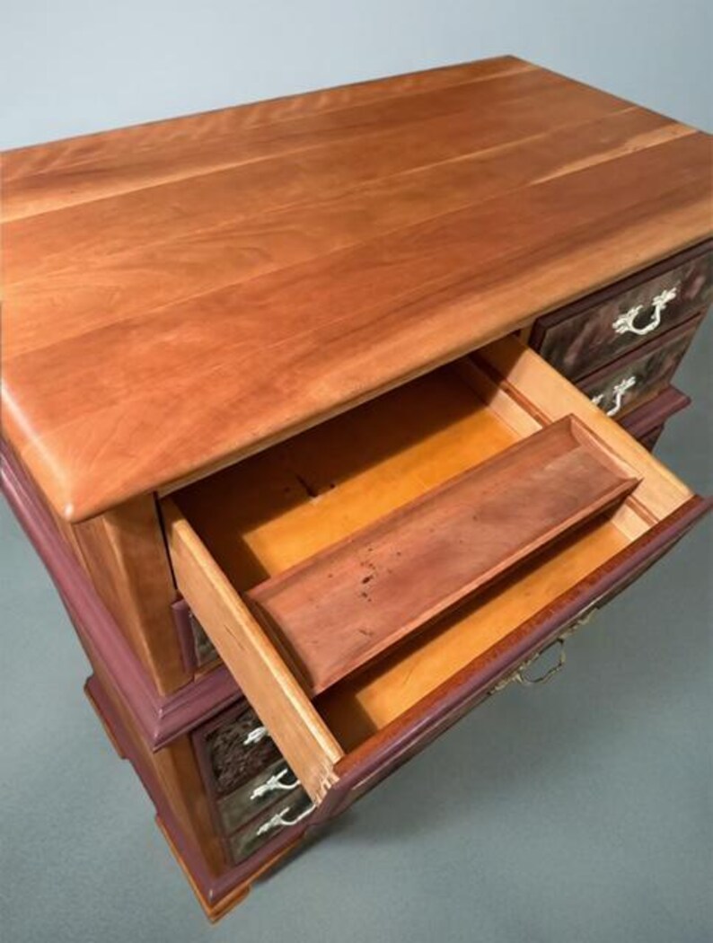 Vintage Kling Solid Cherry Tallboy Dresser | Refurbished Furniture ...