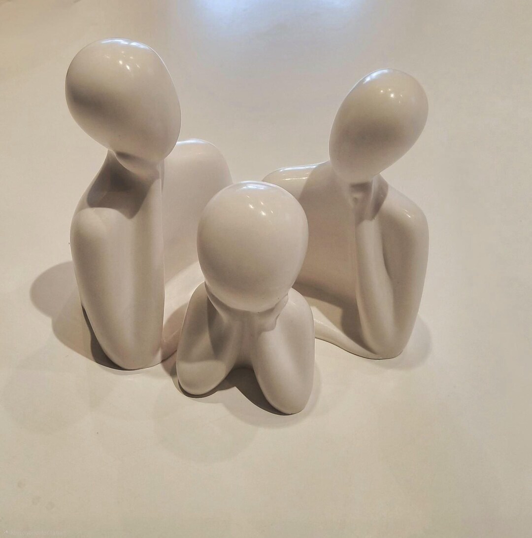 Family Figurines, Plaster, White, Scandinavian Style, Love, Gift ...