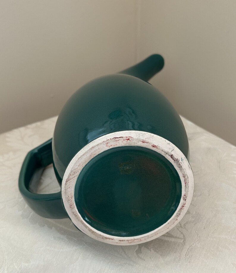 Red Wing Pottery Tall Dark Green Pitcher - Etsy