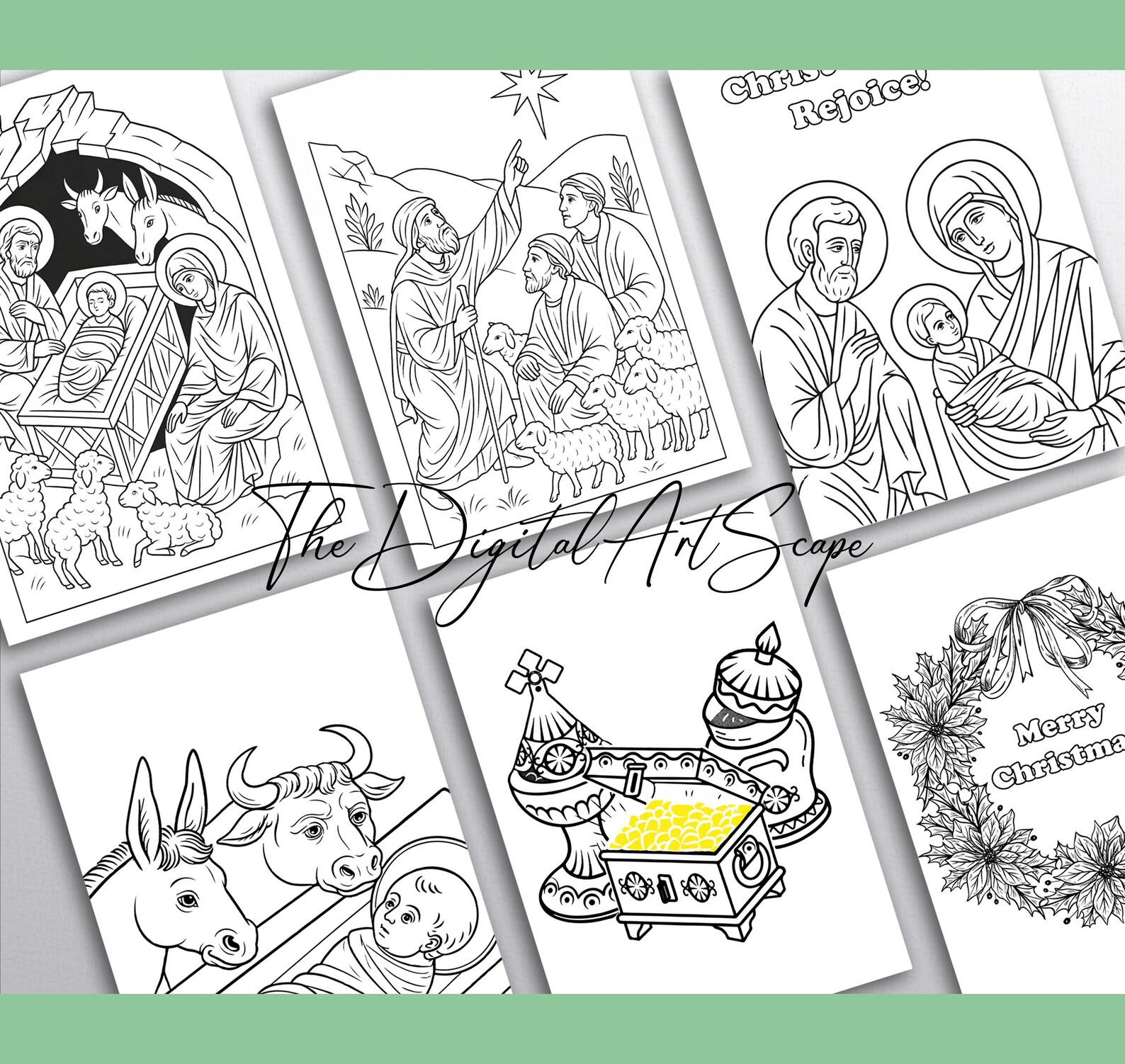 Nativity Coloring Pages for Kids – PDF Bundle of 7, Christian Orthodox ...