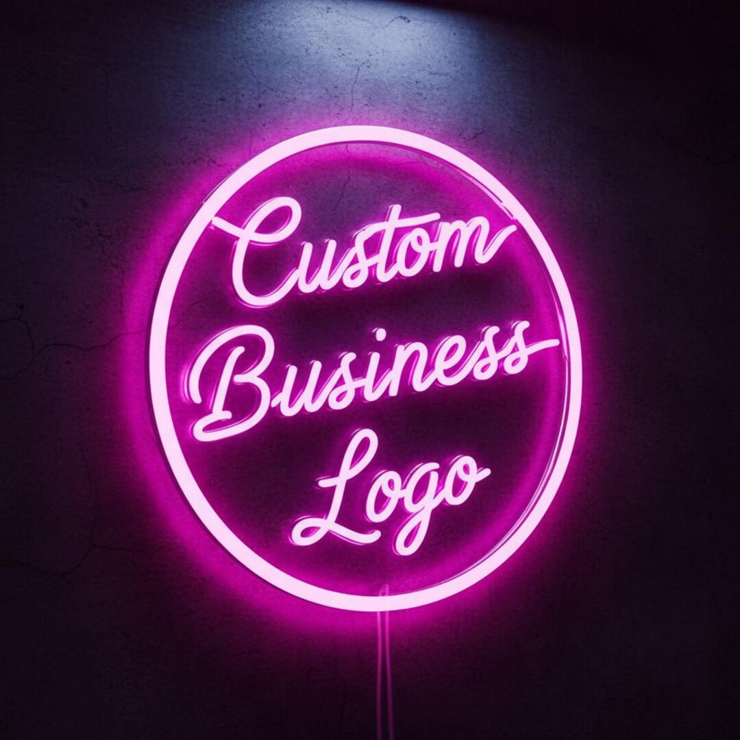 Custom Neon Logo Sign | LED Business Sign | UV Printed Acrylic Sign ...