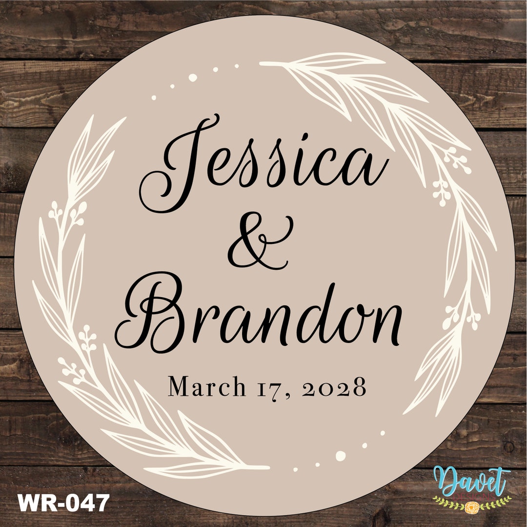 2 Inch Personalized Glossy Wedding Stickers Labels Seals -many Designs ...