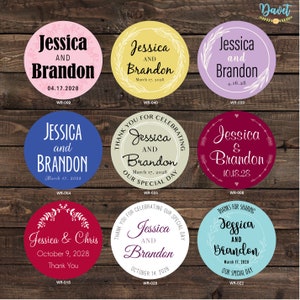 2.25 Inch Glossy Wedding Stickers Labels Seals -many Designs to Choose ...
