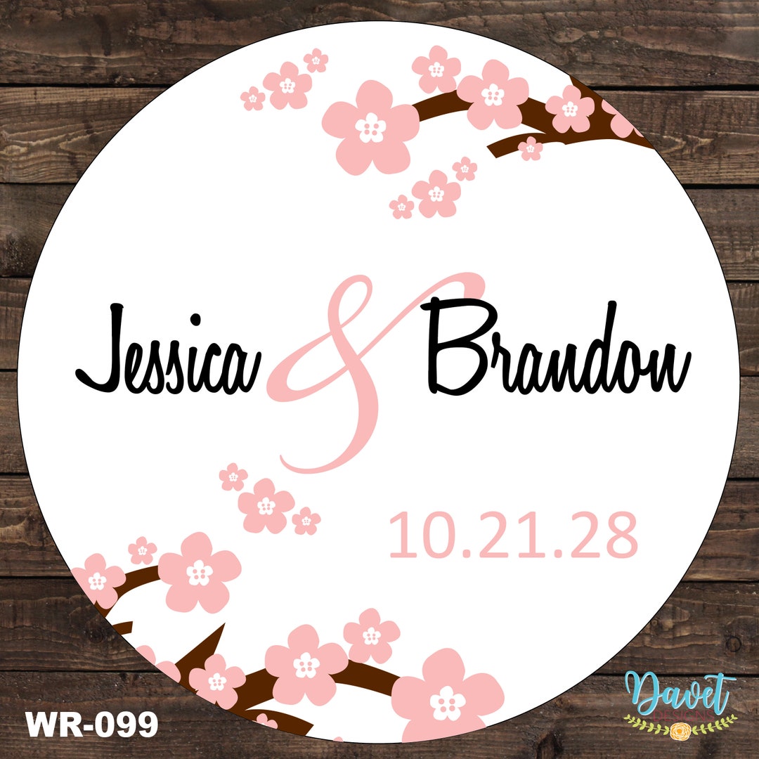 2.25 Inch Glossy Wedding Stickers Labels Seals -many Designs to Choose ...