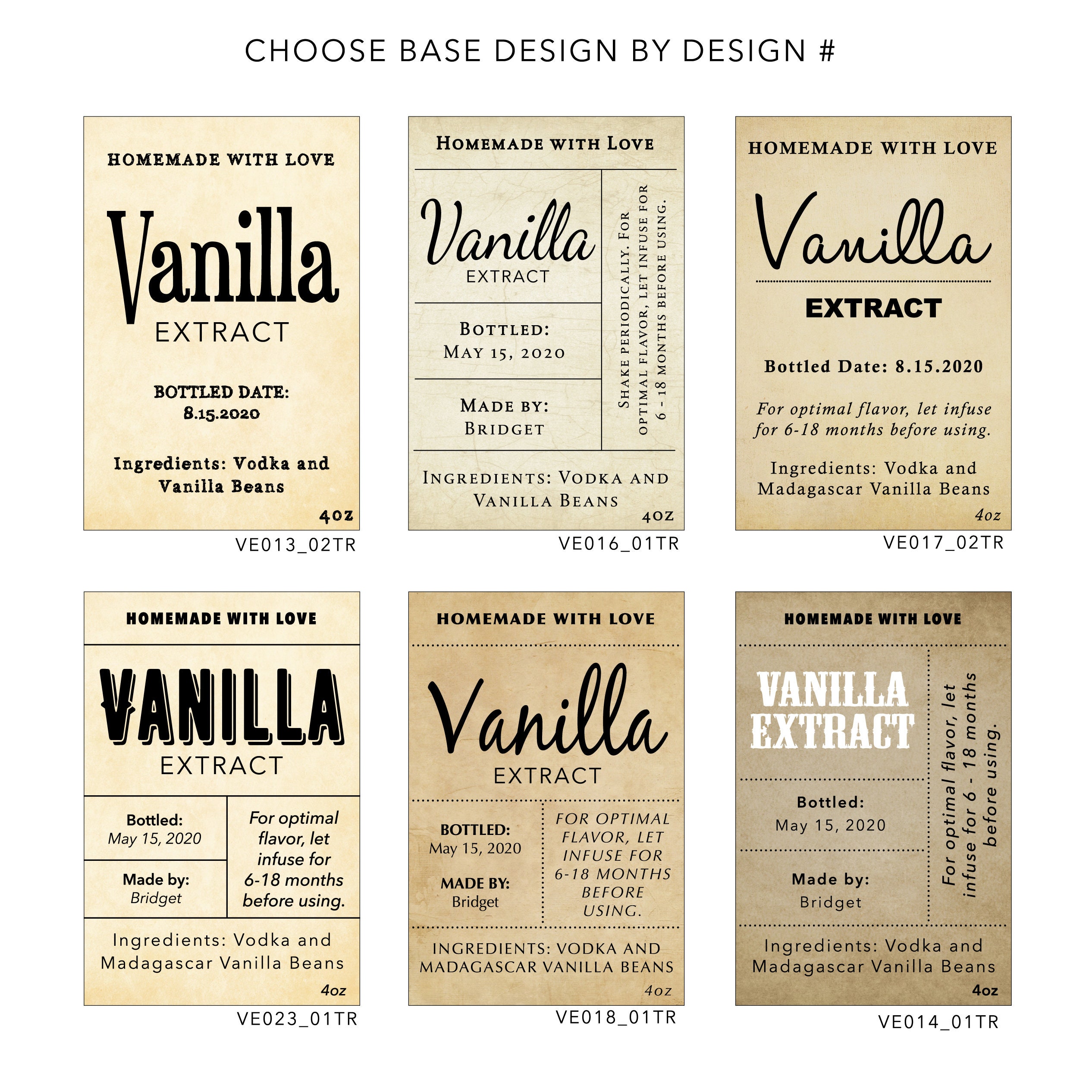 2x3 inch Personalized Homemade Item Labels Change wording | Etsy