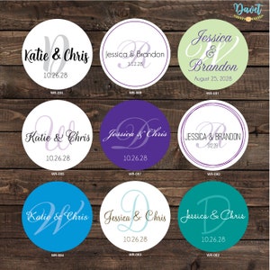 2 Inch Personalized Glossy Wedding Stickers Labels Seals -many Designs ...
