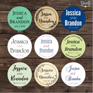 2.25 Inch Glossy Wedding Stickers Labels Seals -many Designs to Choose ...
