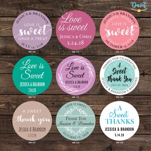 2 Inch Custom Glossy Waterproof Wedding Stickers Labels - Hundreds of ...