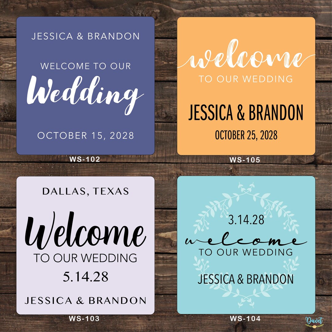 2.5 Inch Welcome Personalized Glossy Waterproof Wedding Stickers Labels ...