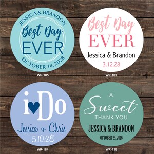 2.5 Inch Custom Glossy Waterproof Wedding Stickers Labels - Hundreds of ...
