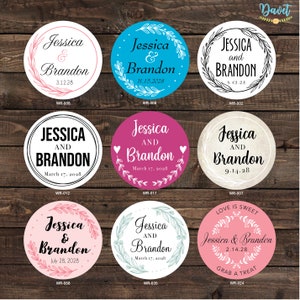4 Inch Glossy Waterproof Wedding Stickers Labels - Hundreds of Designs ...
