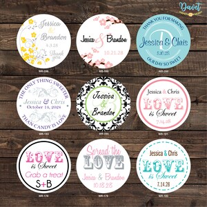 1.5 Inch Custom Glossy Waterproof Wedding Stickers Labels - Many ...