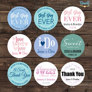 2.25 Inch Glossy Wedding Stickers Labels Seals -many Designs to Choose ...