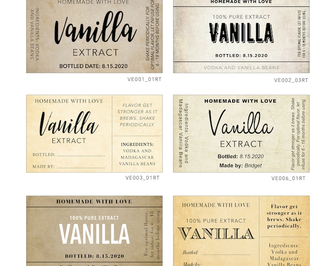 2x3.5 Inch Personalized Homemade Item Labels Change Wording, Colors ...