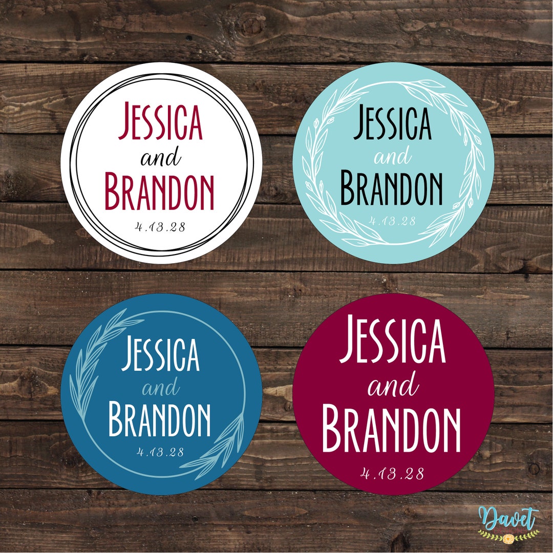 2 Inch Build Your Own Personalized Wedding Labels - Change Wording ...