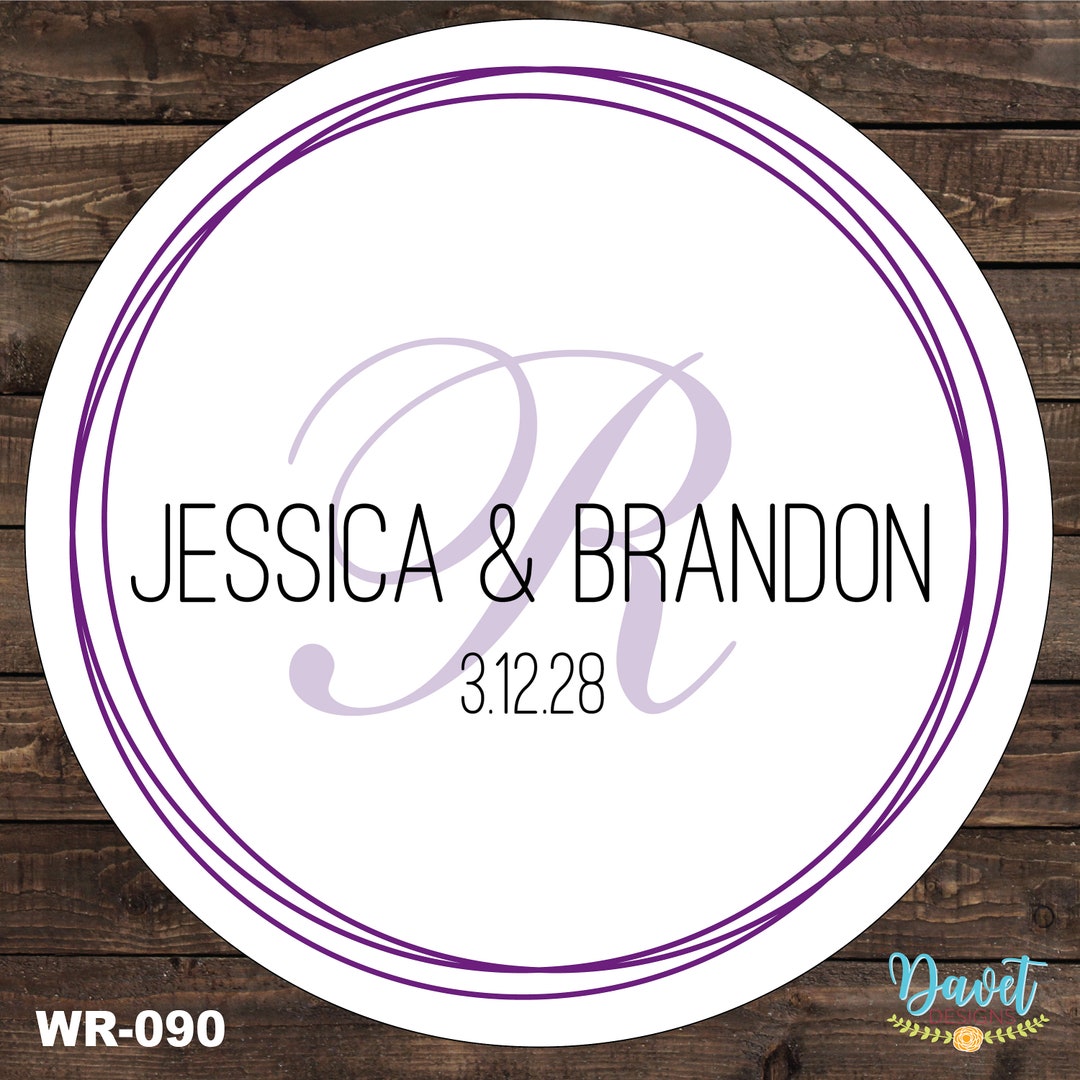 3 Inch Glossy Wedding Stickers Labels - Many Designs to Choose From ...