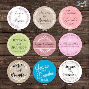 4 Inch Glossy Waterproof Wedding Stickers Labels - Hundreds of Designs ...
