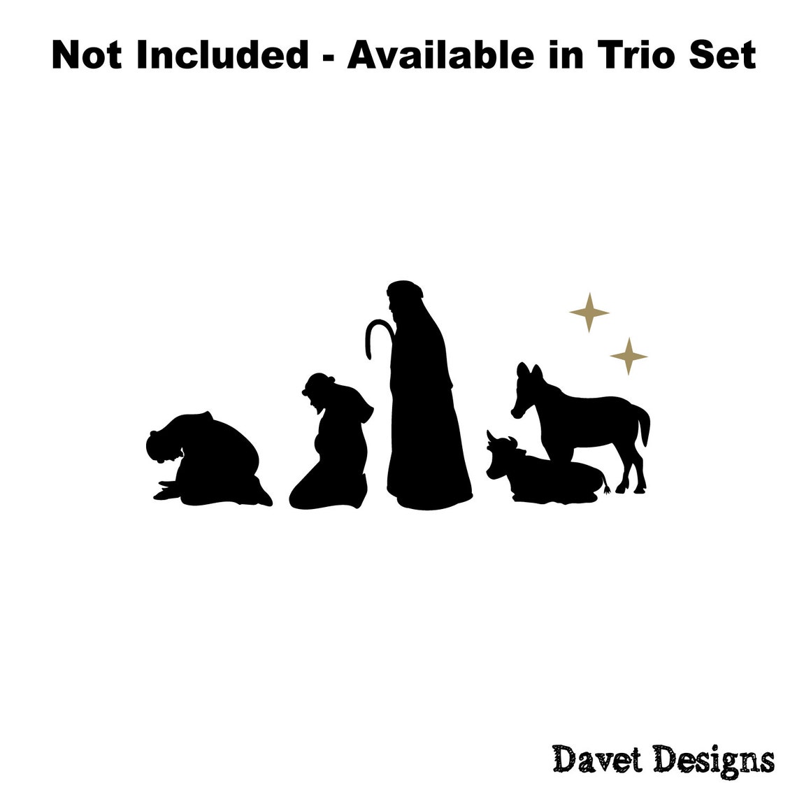 Nativity Scene Vinyl Lettering Fits Perfect on 8x8 - Etsy