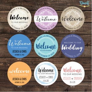 1.25 Inch Personalized Glossy Wedding Stickers Labels - Hundreds of ...