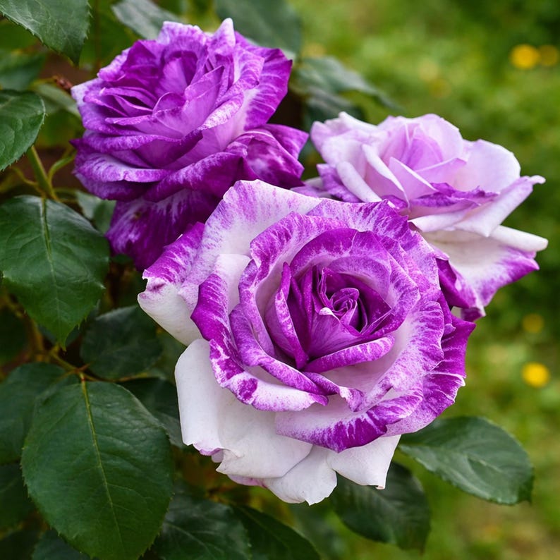 Purple White Rose Seeds | Bi-color Climbing Bush Garden Flower Variety ...