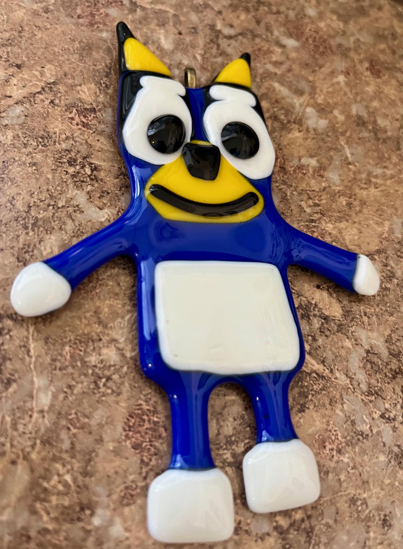 Bluey Glass Fusion Ornament - Etsy
