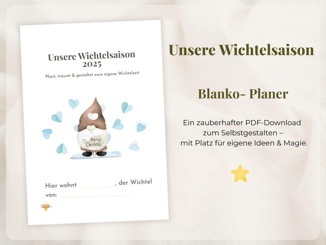 Secret Santa Time Blank Planner 2025 | Blank Digital Secret Santa ...