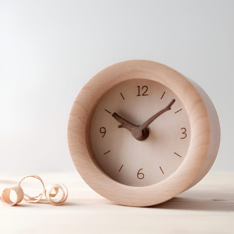 Small Desktop Analog Clock - Etsy New Zealand