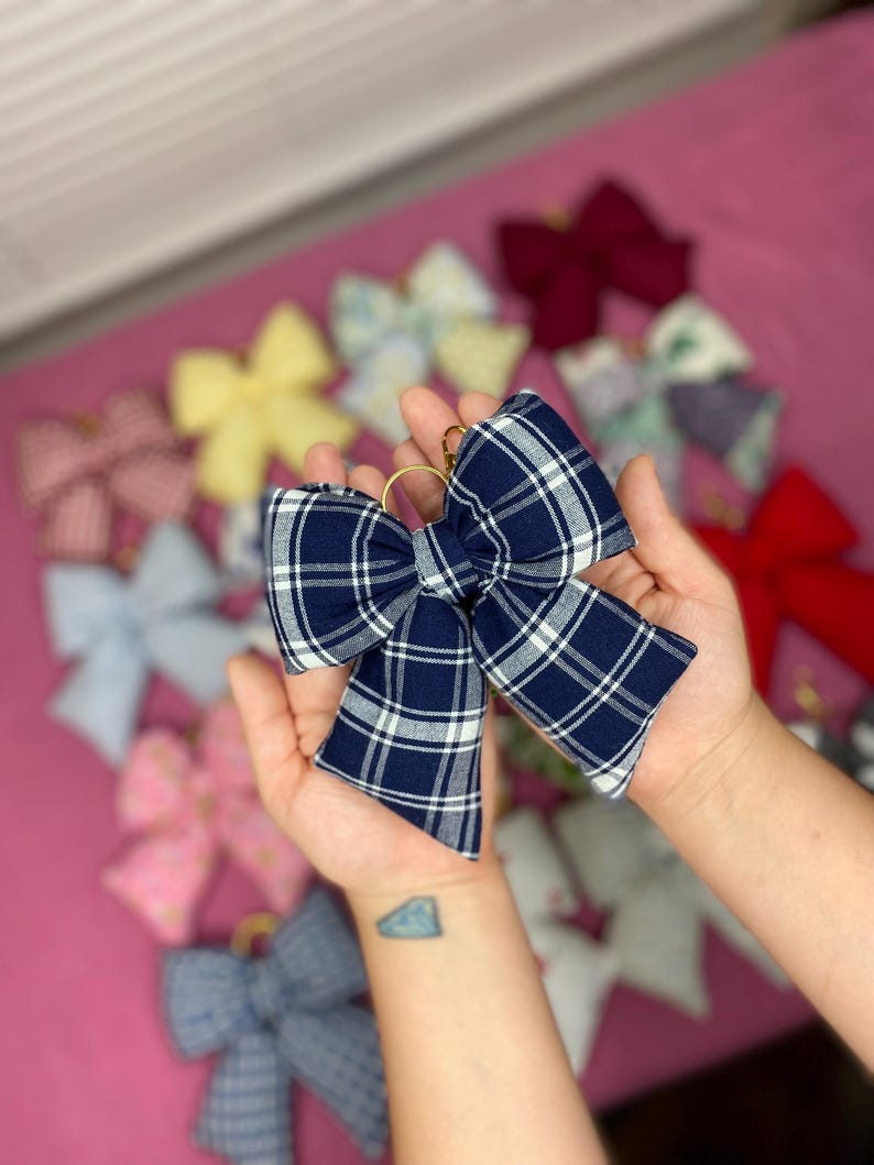 Handmade Puffy Bow Bag/keychain Charms - Upcycled Options - Etsy