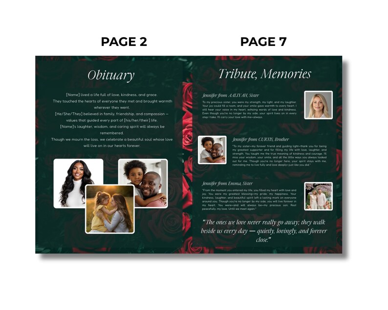 Funeral Program Template, Canva Editable Memorial Program, Memorial ...