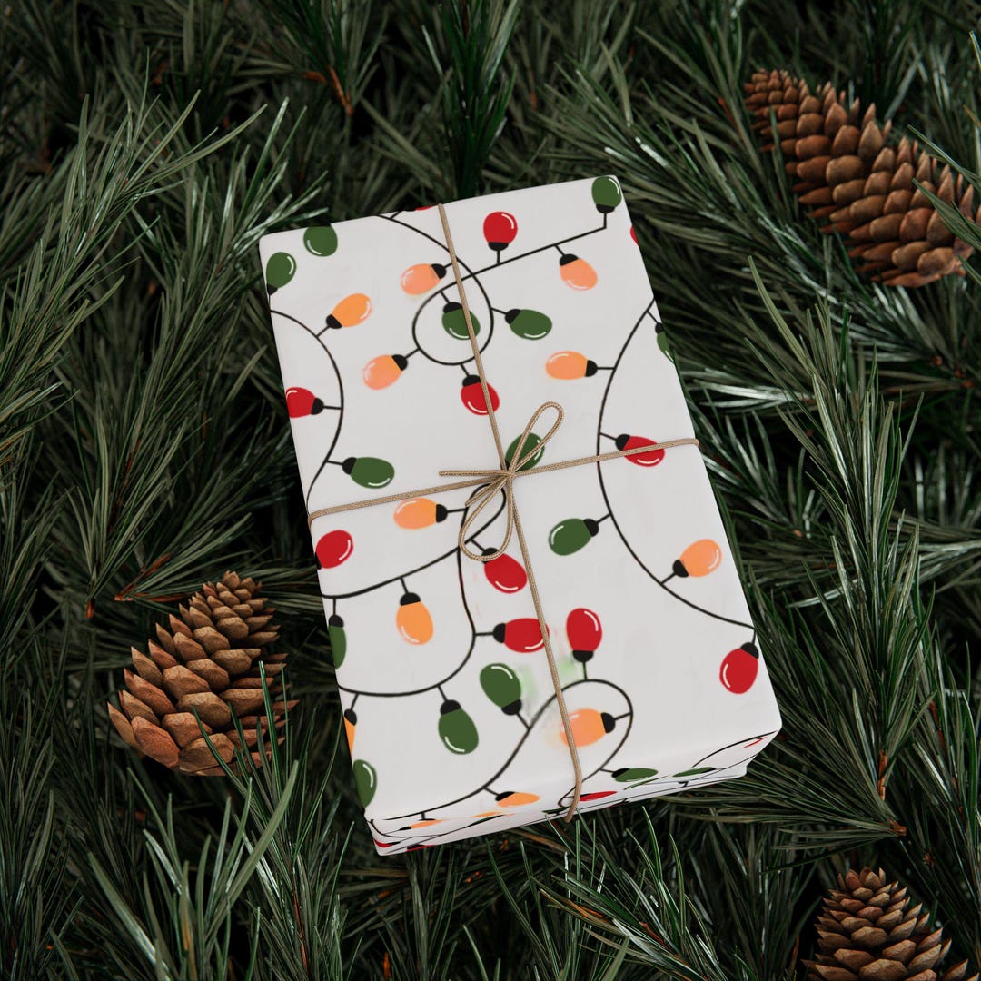 Festive Wrapping Paper, Holiday Gift Wrap, Christmas Decor, Seasonal ...