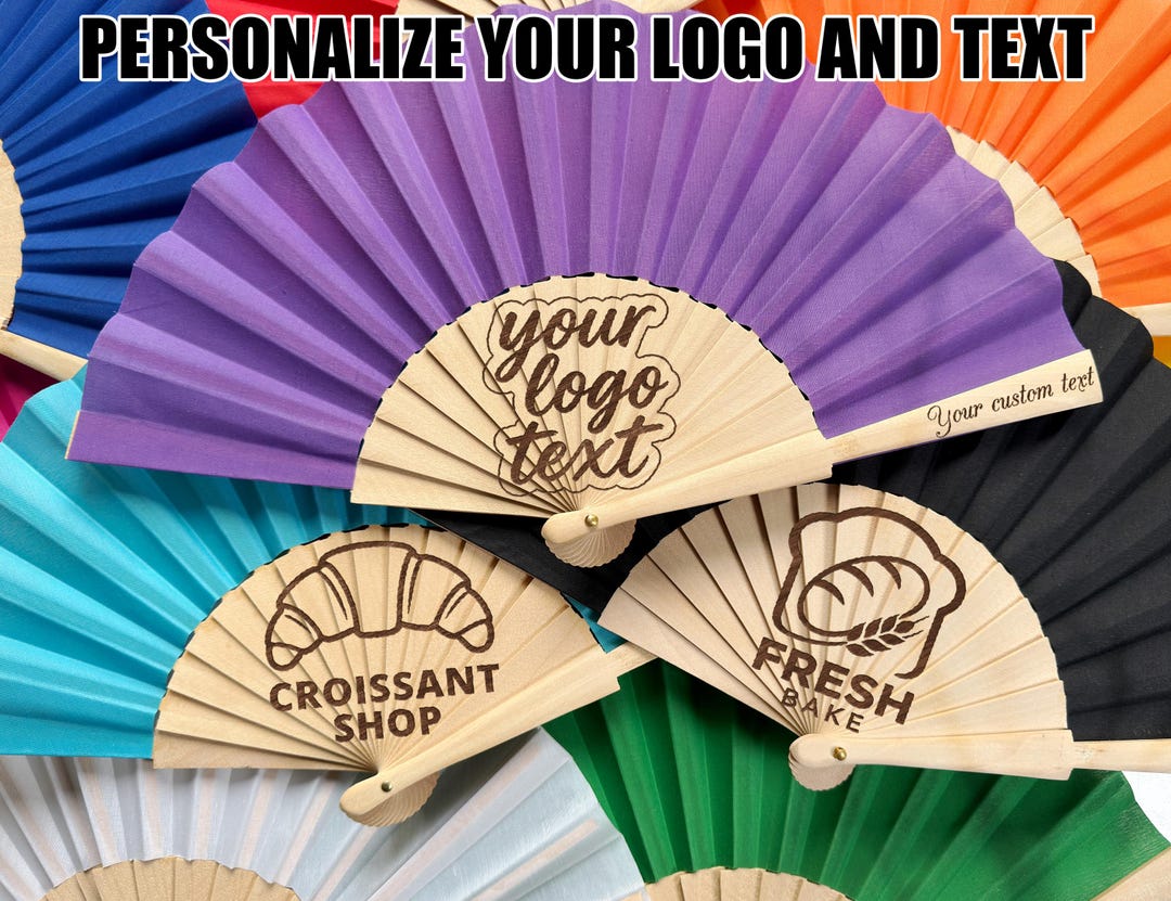 Custom Wedding Clack Hand Fans, Bridal Shower Engraved Folding Fans ...