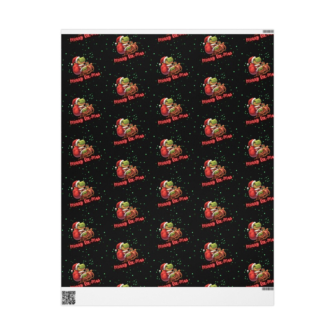 Merry Rex-mas Wrapping Paper and Dinosaur Christmas Gift Wrap - Etsy