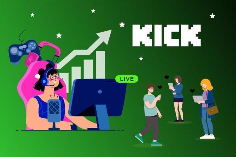 50 Kick Live Stream Zuschauer | Kick Partner Programm | Kanal-Wachstums-Service - Etsy.de