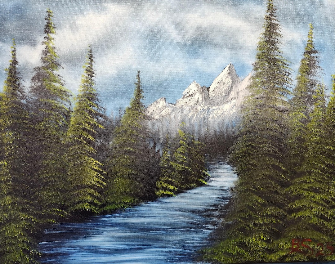 Mountain Landscape Oil Painting: 16x20 Canvas Art - Etsy