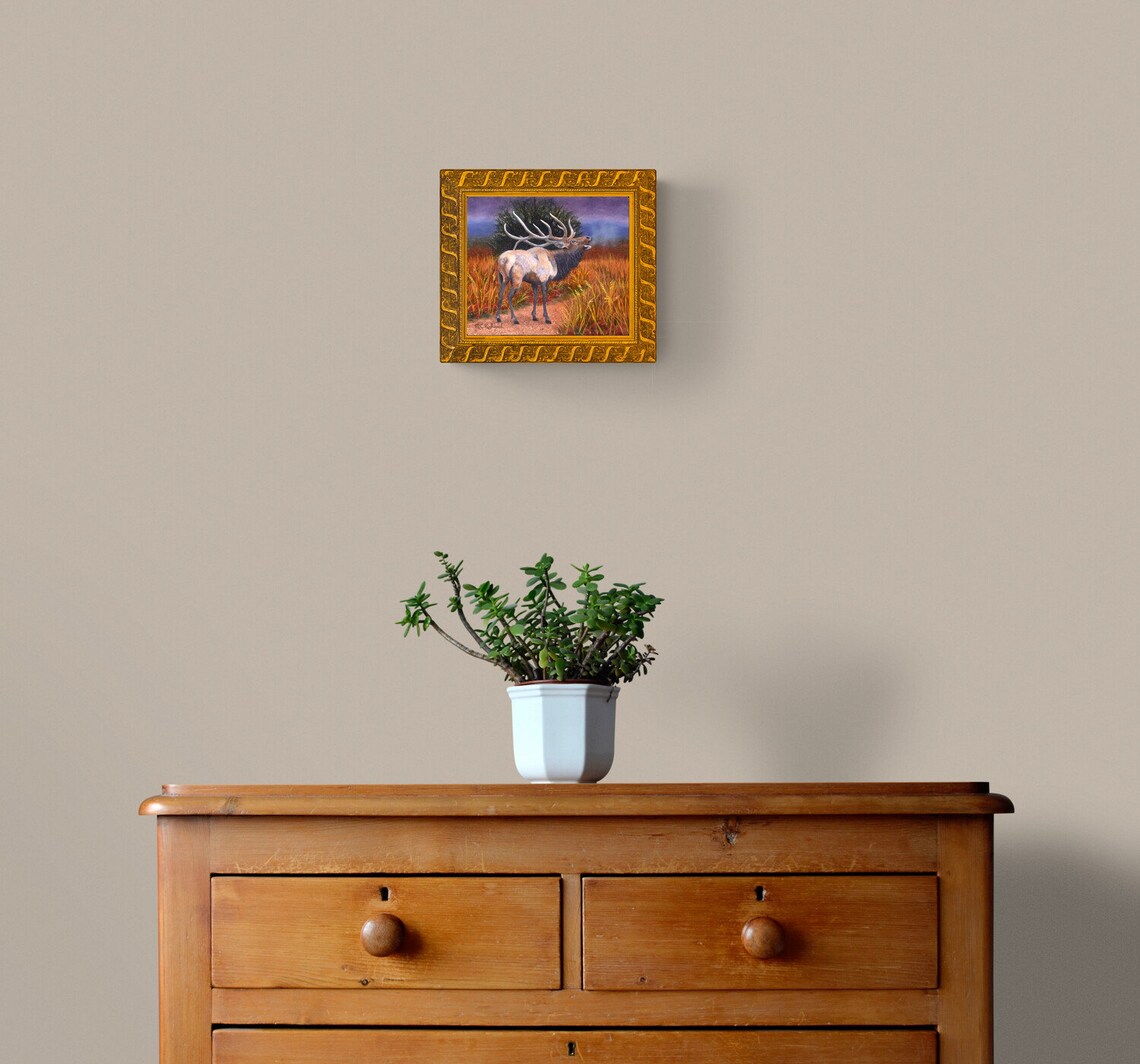 Bugling Elk Giclee Print on Canvas: 'storm Warning' Ltd Ed, Made in USA ...