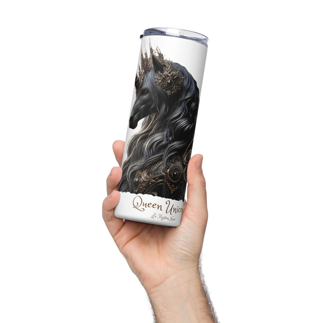 Queen Unicorn Tumbler, Edelstahl Becher mit Strohhalm, Gothic Aesthetic ...