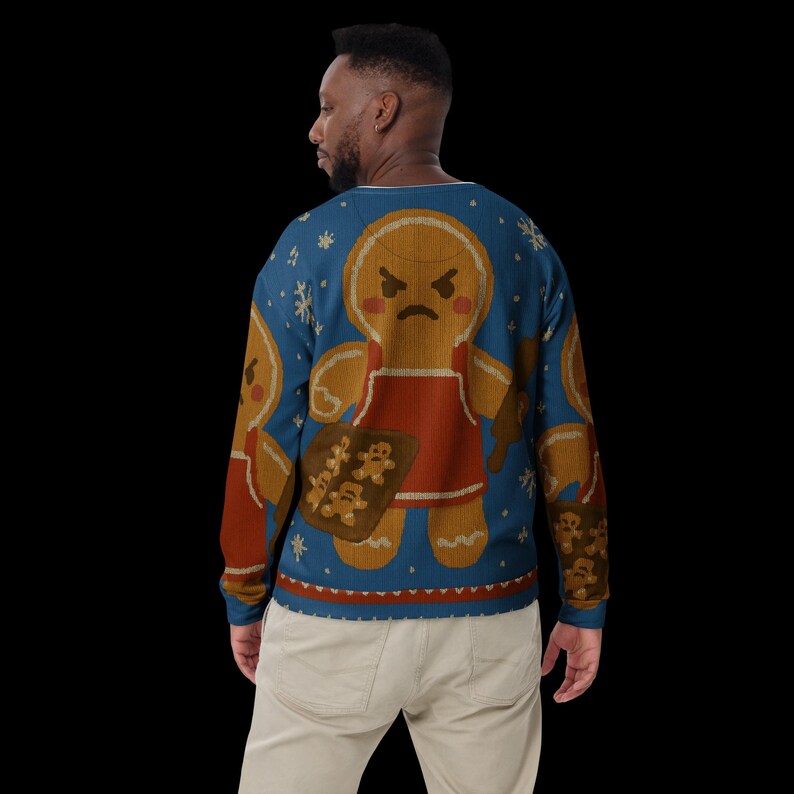 Angry Gingerbread Man – Chaotically Comfy Eco-friendly Knit Look Design ...