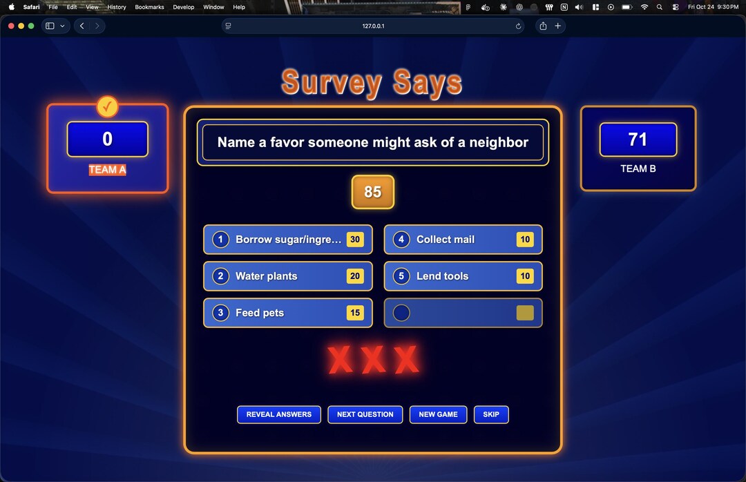 FRIENDLY FACE-OFF: Survey-style Team Building Game | Browser-based ...