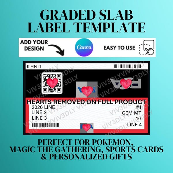 Custom Card Slab Labels - Etsy