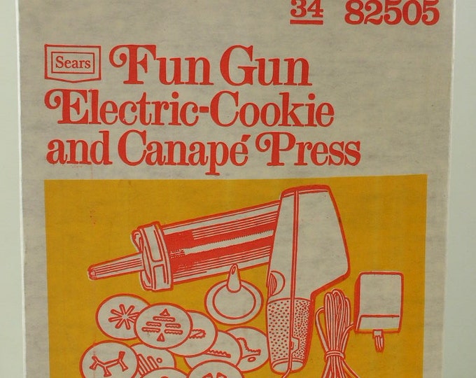 1960's Sears Electric Fun Gun Cookie and Canape Press-original Box With ...