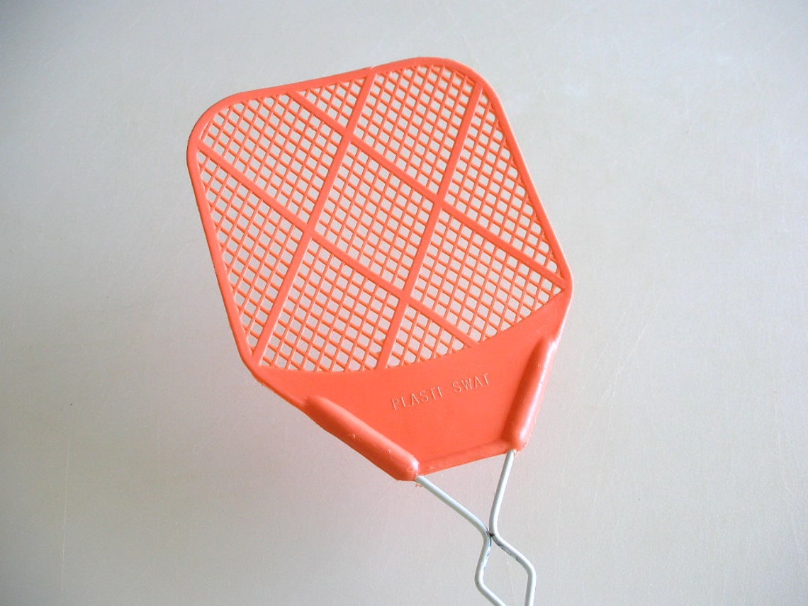Vintage Fly Swatter Coral Pink Retro PLASTI-SWAT Wire Handle | Etsy