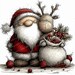 15 Watercolor Santa and Reindeer Clipart Bundle Christmas Holiday Art ...